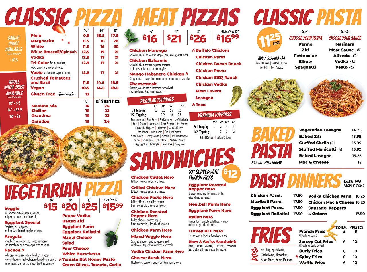 Menu | Best Pizza and Halal Catering in Pine Brook NJ - Dough Dash Pizza